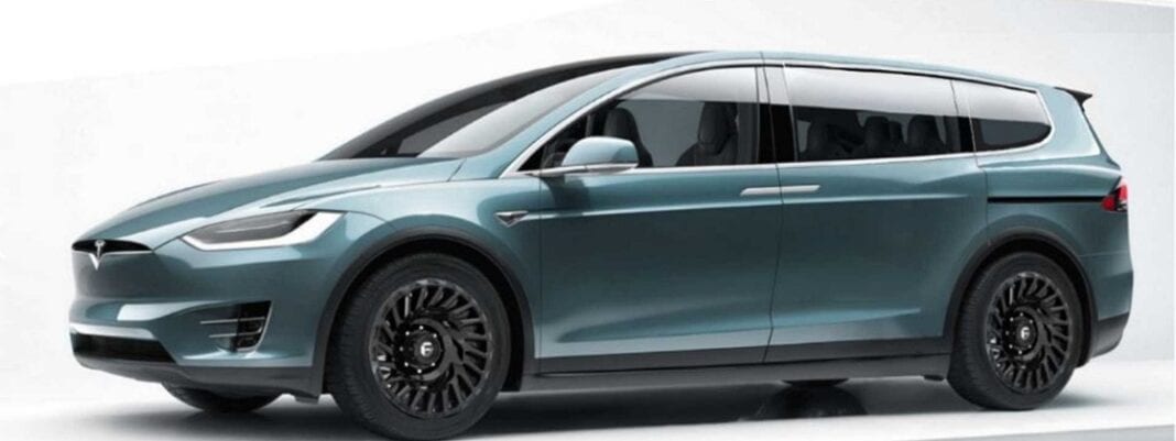 minivan da Tesla com portas deslizantes baseado no Model X - Lubes em Foco